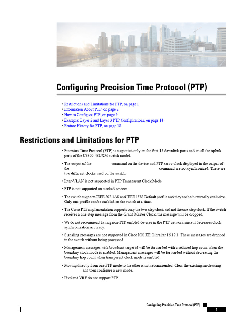 Configuring Precision Time Protocol PTP | PDF | Computer Network | Network Switch