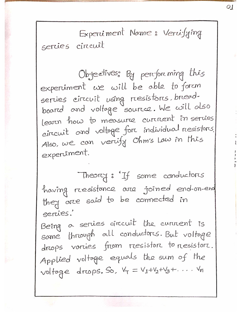 03 Verifying Series Circuit EEE 1102 | PDF