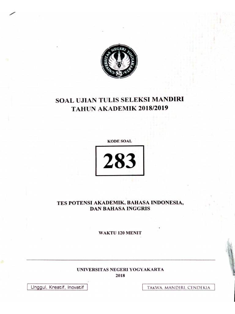 SM Uny Tpa 283 | PDF