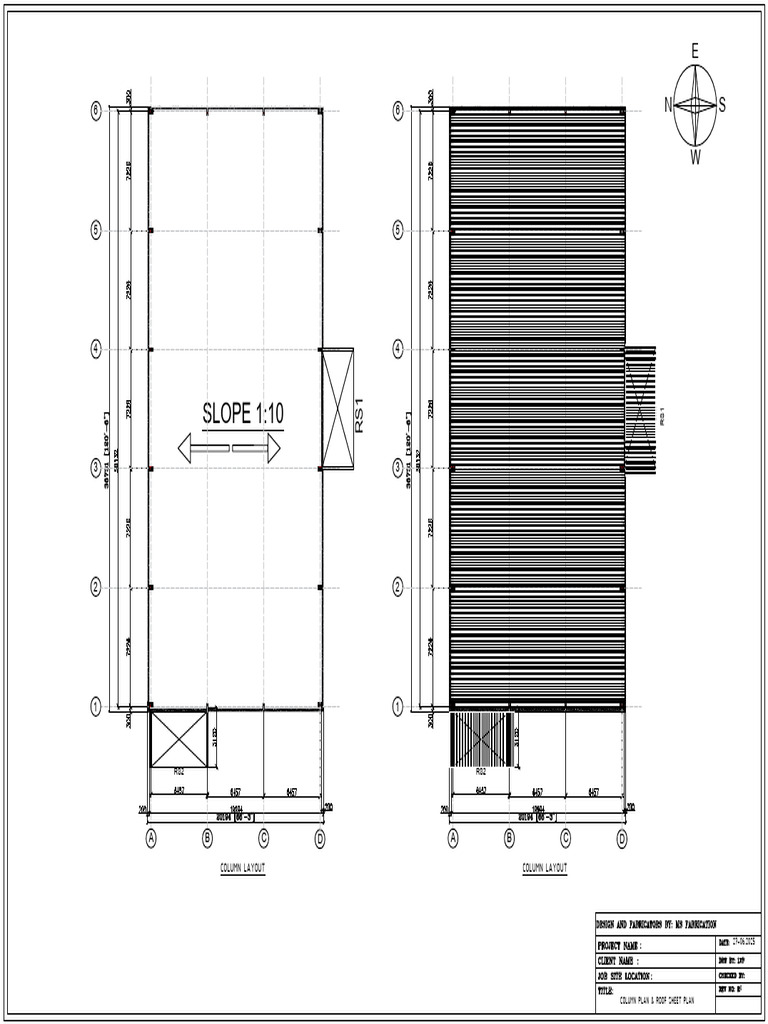 Column and Roof Plan Layout Guide | PDF