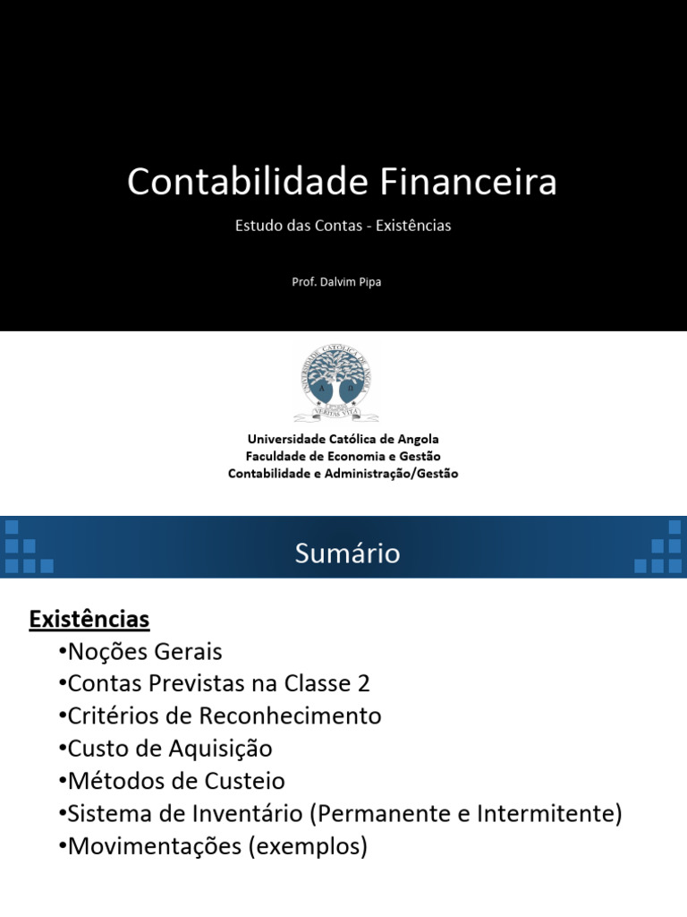 Ap12 EC C2 Existências - v2 - 070902 | PDF | Custo | Contabilidade