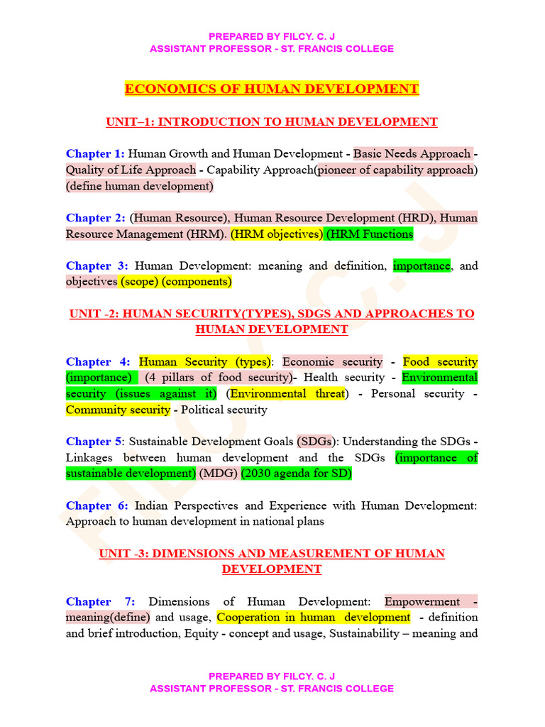 Environmental of Human Development | PDF | Millennium Development Goals ...
