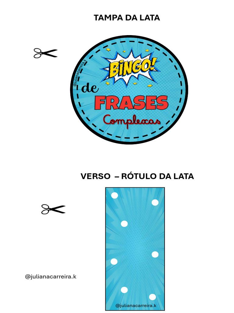 Bingo de Frases Complexas | PDF