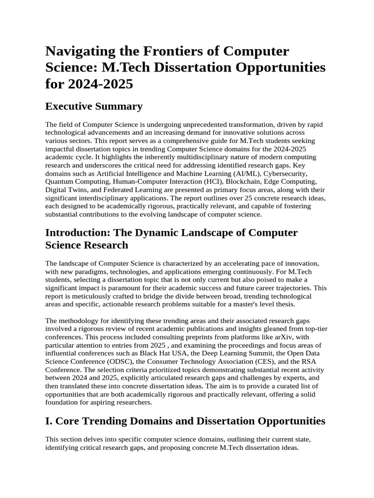 Navigating The Frontiers of Computer Science | PDF | Artificial ...