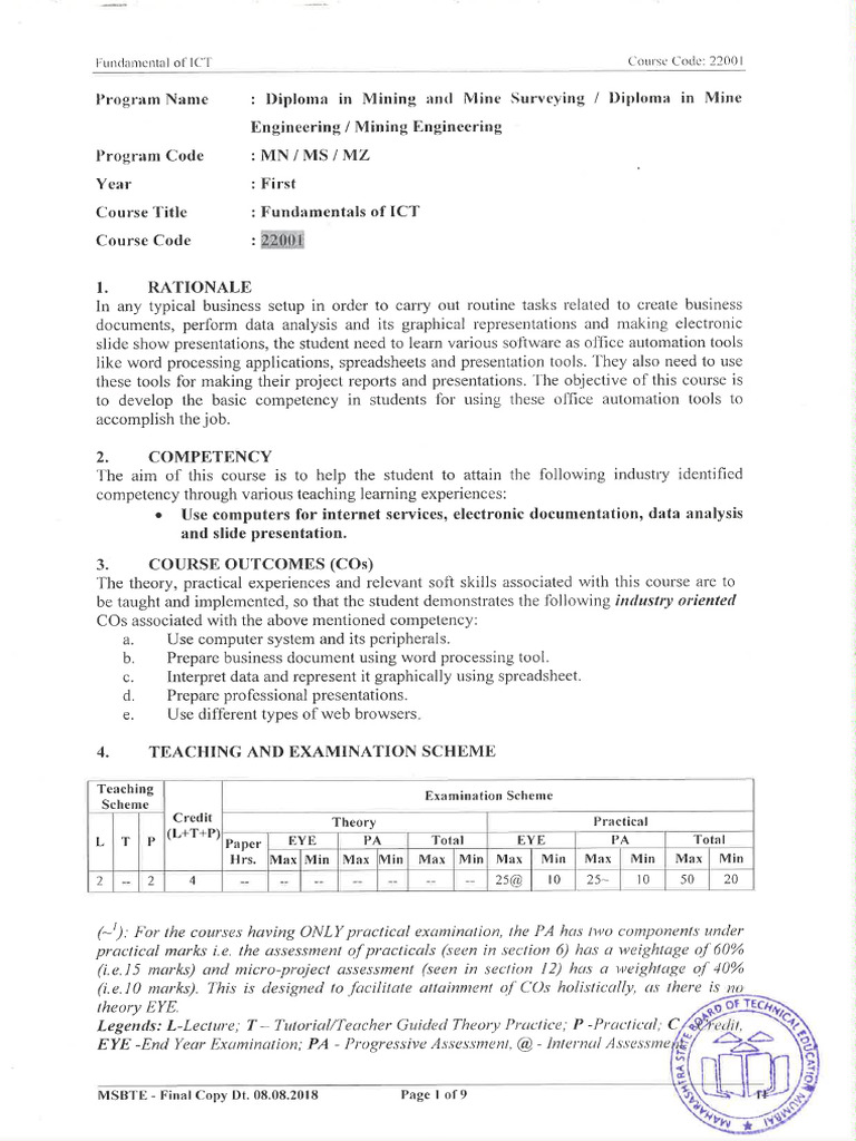 Fundamentals of ICT | PDF