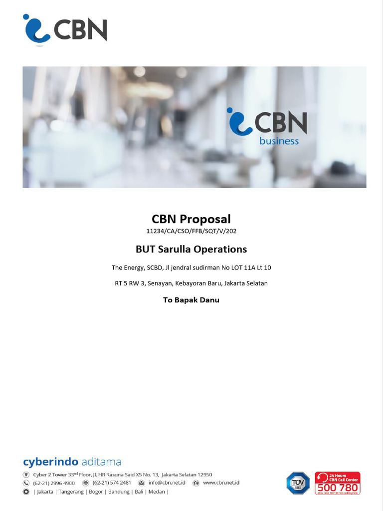 CBN's Cloud Quotation For But Sarulla Operations-1 | PDF | Computer Network | Ethernet