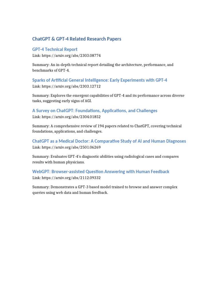 ChatGPT Research Papers | PDF