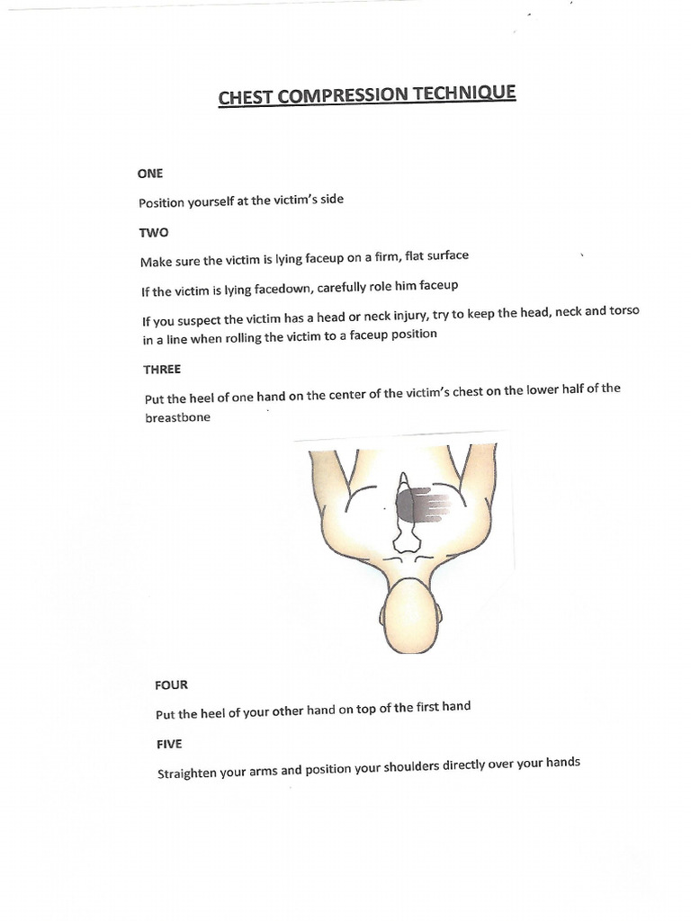 Chest Compression Technique | PDF