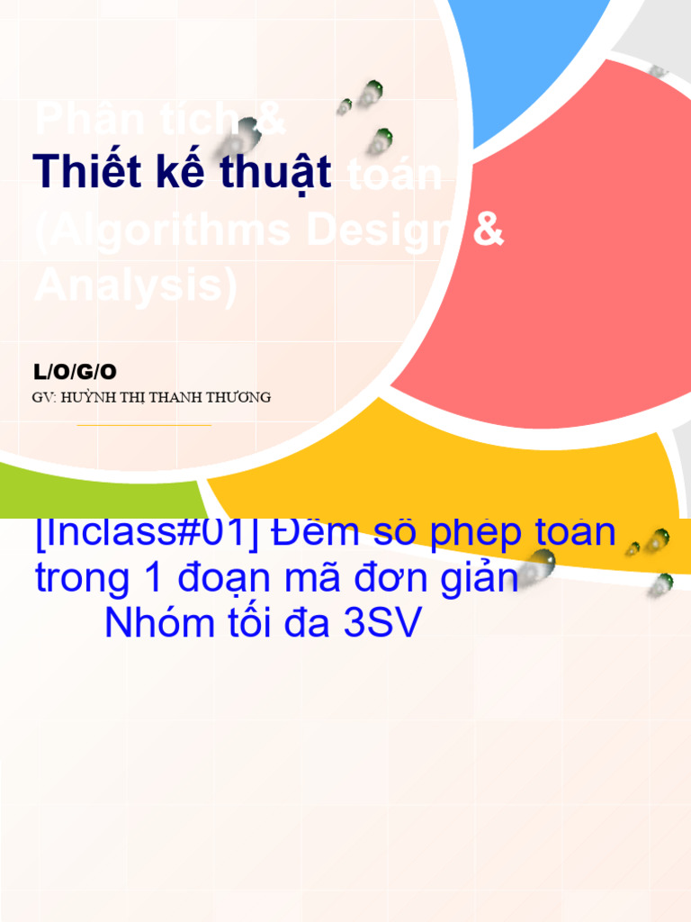 (Inclass#01) Đếm Số Phép Toán Trong 1 Đoạn Mã | PDF