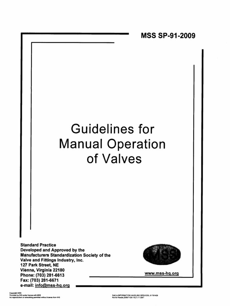 Manual Valve Operation Guidelines | PDF | Valve | Force