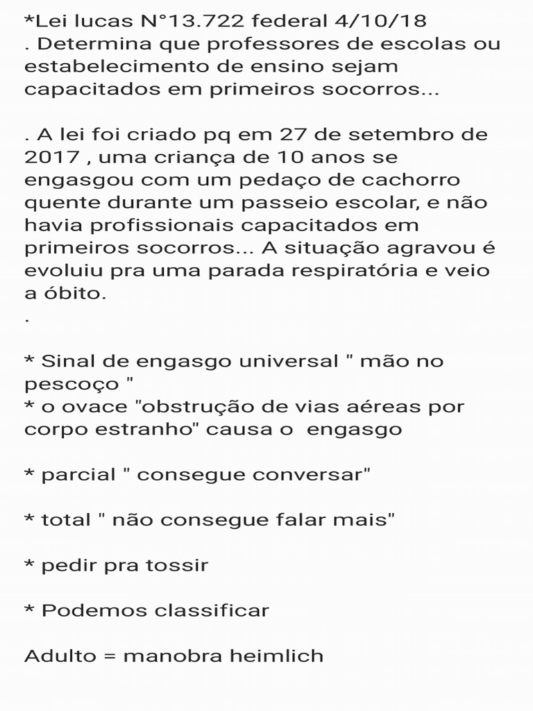 Engasgo (Ovace) Lei Lucas - 221110 - 101609 | PDF