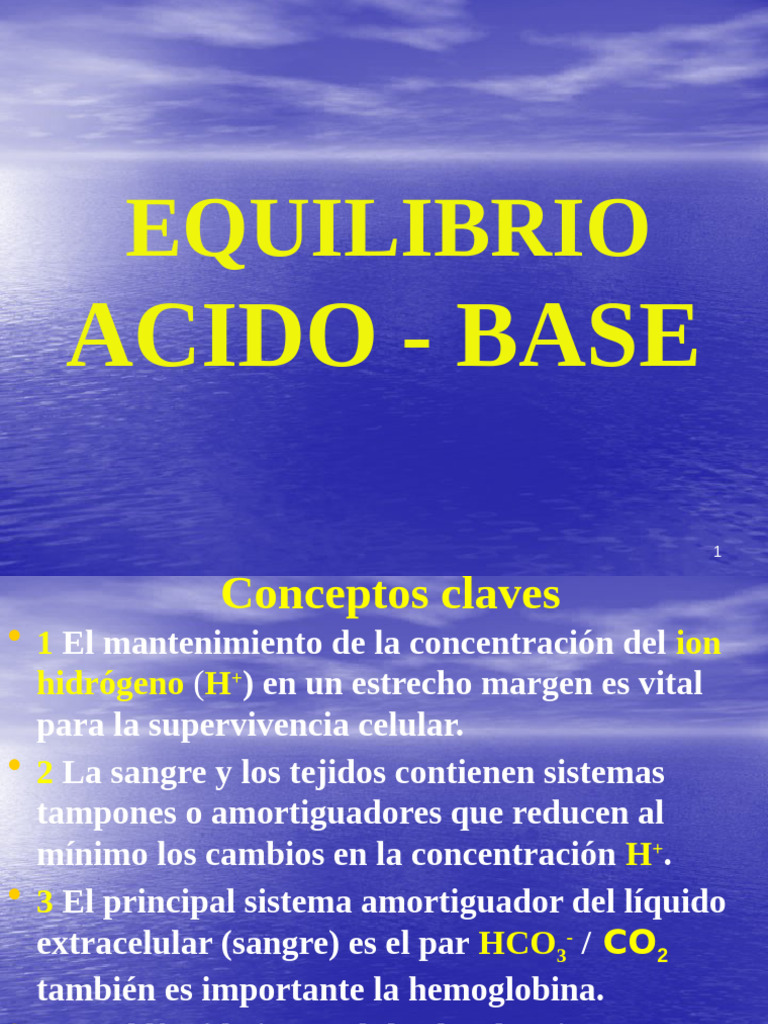 Tema 5 Equilibrio Acido Base | PDF | Solución tampón | Sangre