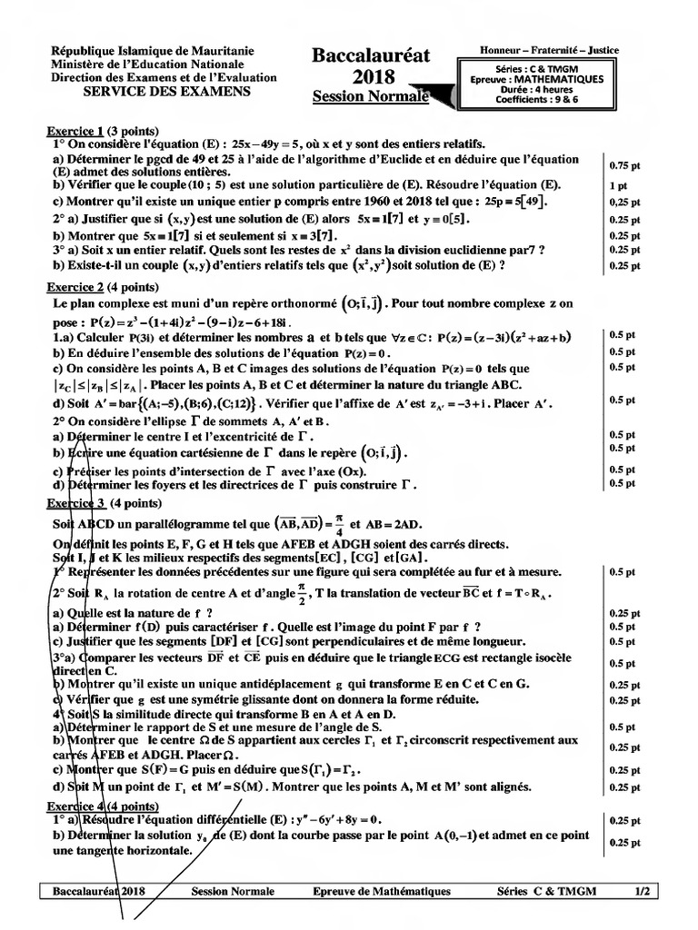 Bac C 2018 Pdf