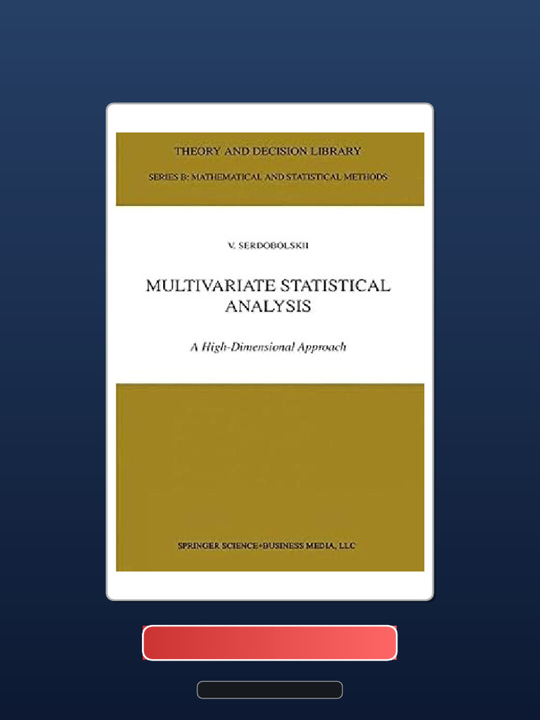 Multivariate Statistical Analysis - A High-Dimensional Approach (Theory and | PDF | Science ...