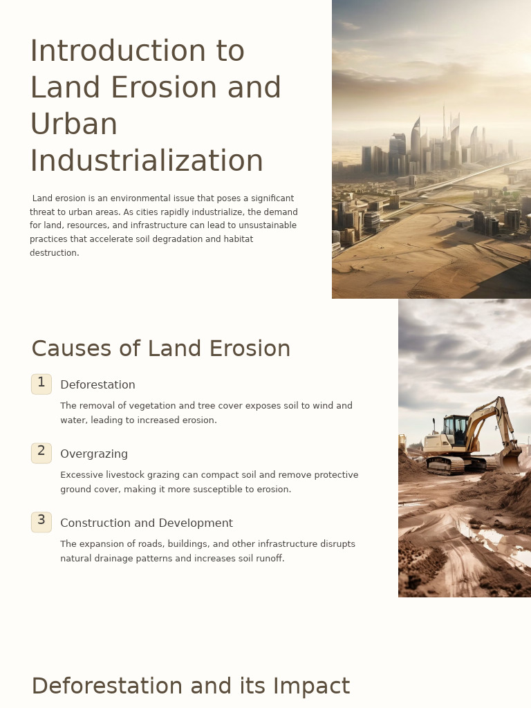 Introduction To Land Erosion and Urban Industrialization | PDF | Soil ...