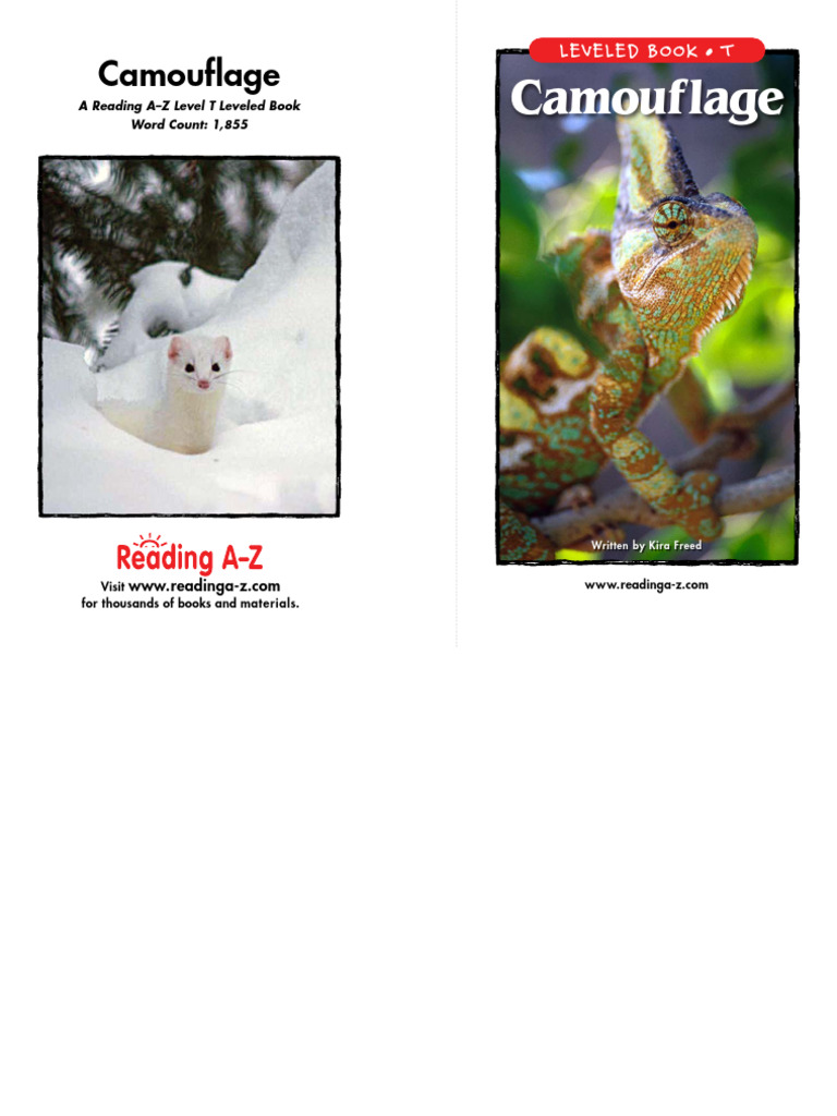Camouflage: A Level T Reader Guide | PDF | Camouflage | Predation