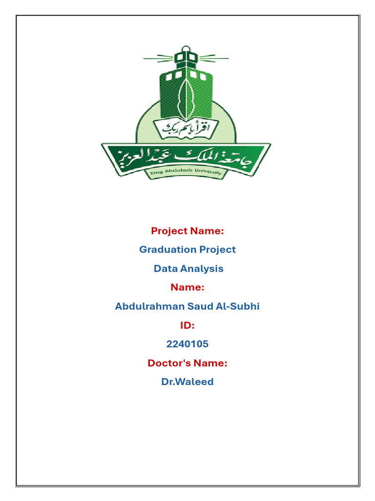 Project Abdulrahman Saud Al-Subhi 8889 | PDF | Data Analysis | Statistics