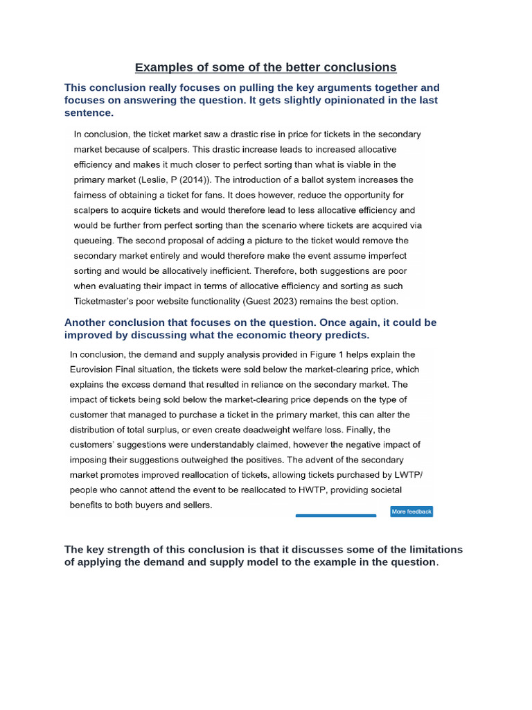 Examples of Better Conclusions | PDF