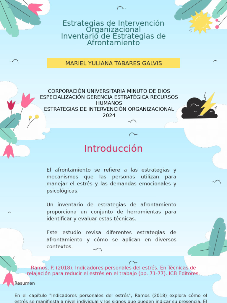 aCT. 3 - Estrategías de Afrontamiento - Mariel Y. Tabares | PDF | Las ...