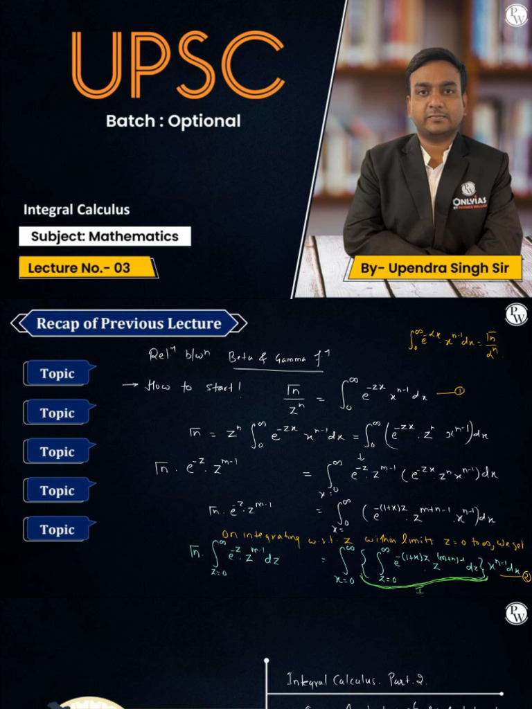 Integral Calculus 03 - Class Notes | PDF