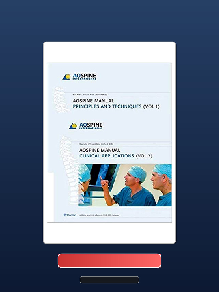 Verified PDF Download AOSpine Manual Principles and Techniques Clinical ...