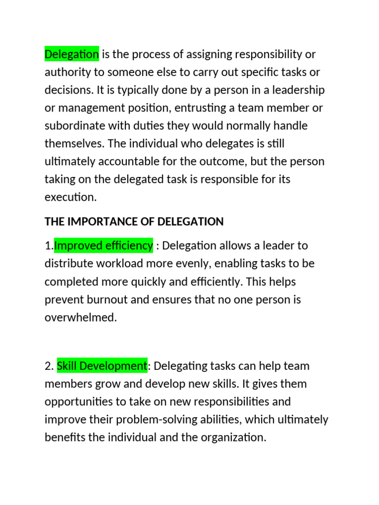 Delegation and Motivation | PDF | Motivational | Motivation