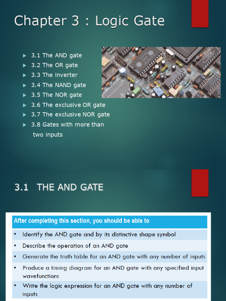 Chapter 3 - Logic Gate (Student) | PDF | Logic Gate | Electronic Design