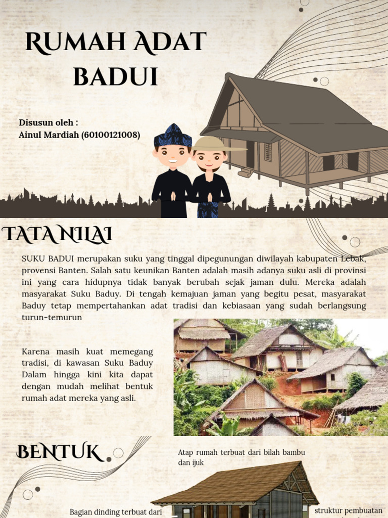Rumah Adat Suku Baduy di Banten | PDF
