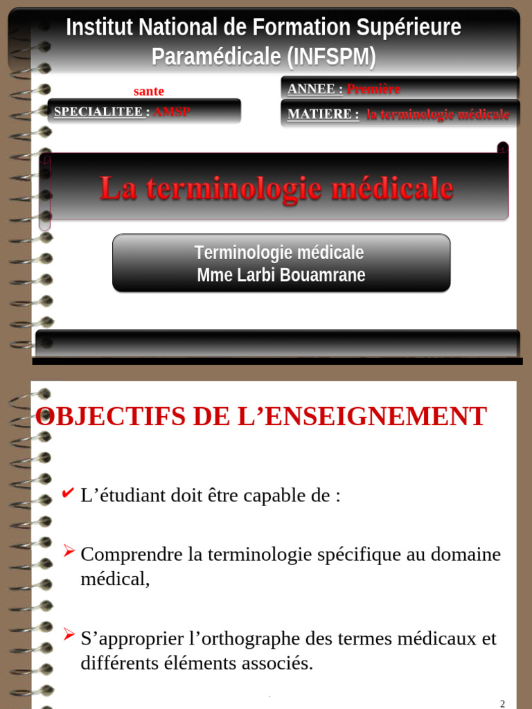 Terminologie Médicale : Bases et Exercices | PDF | Muscle | Médecine