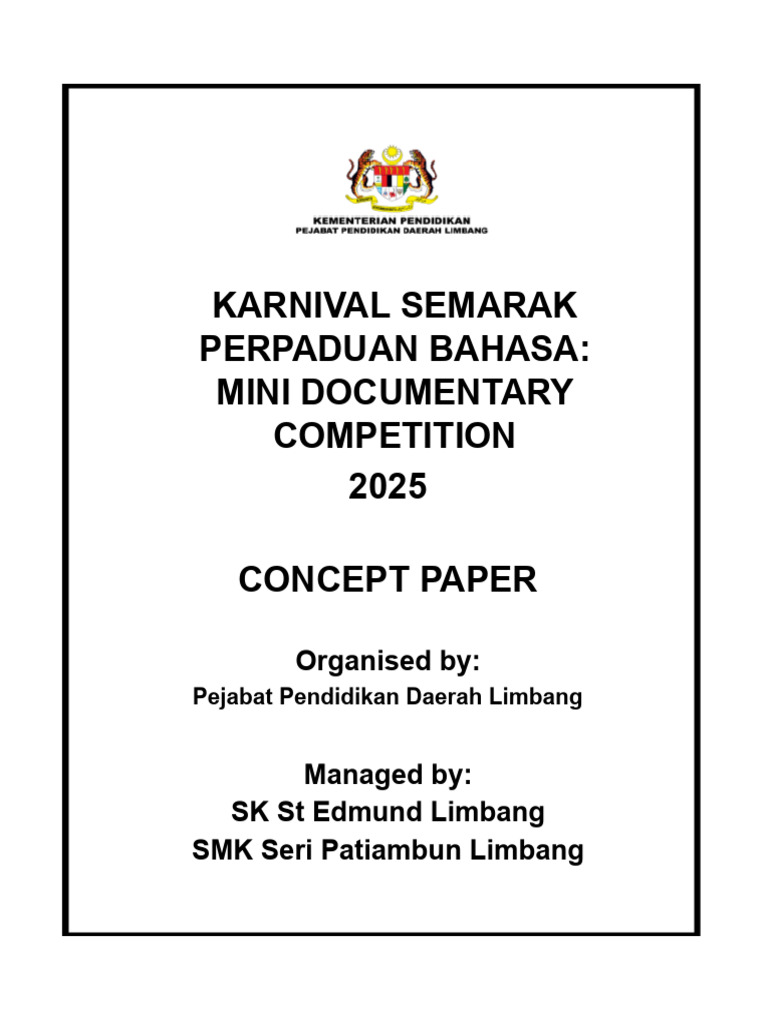 Mini Documentary Competition For Primary and Secondary - 2025 | PDF ...