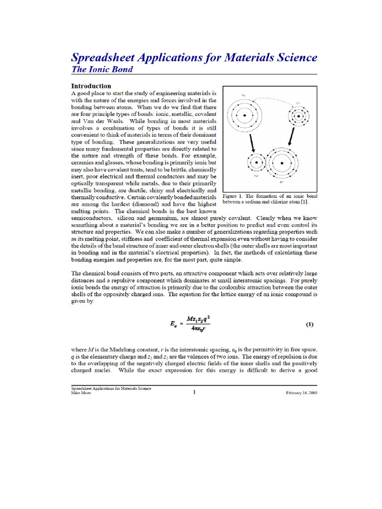 Chapter 2 Extra-Exercise Plotting-Interatomic-Forces Mod | PDF