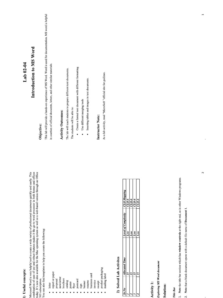 CSC 101 Lab 02 | PDF