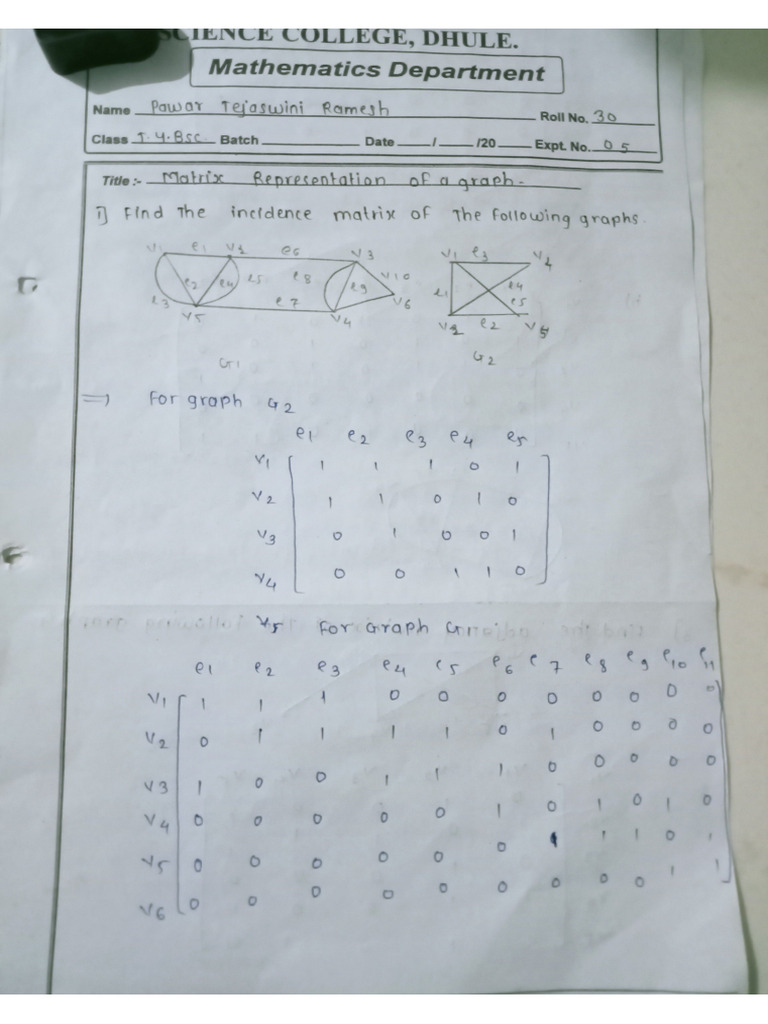 Graph Theory 5th Practical | PDF