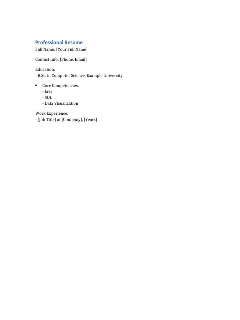 Generic Resume | PDF