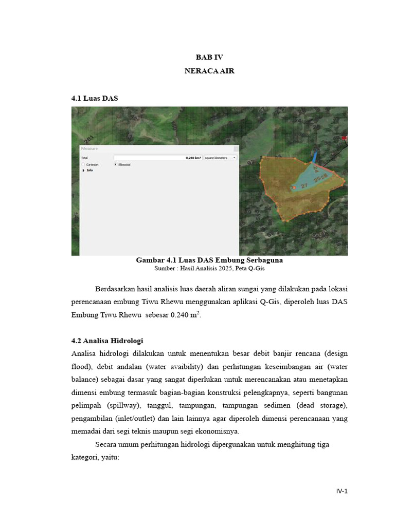 Analisis Hidrologi Embung Tiwu Rhewu | PDF