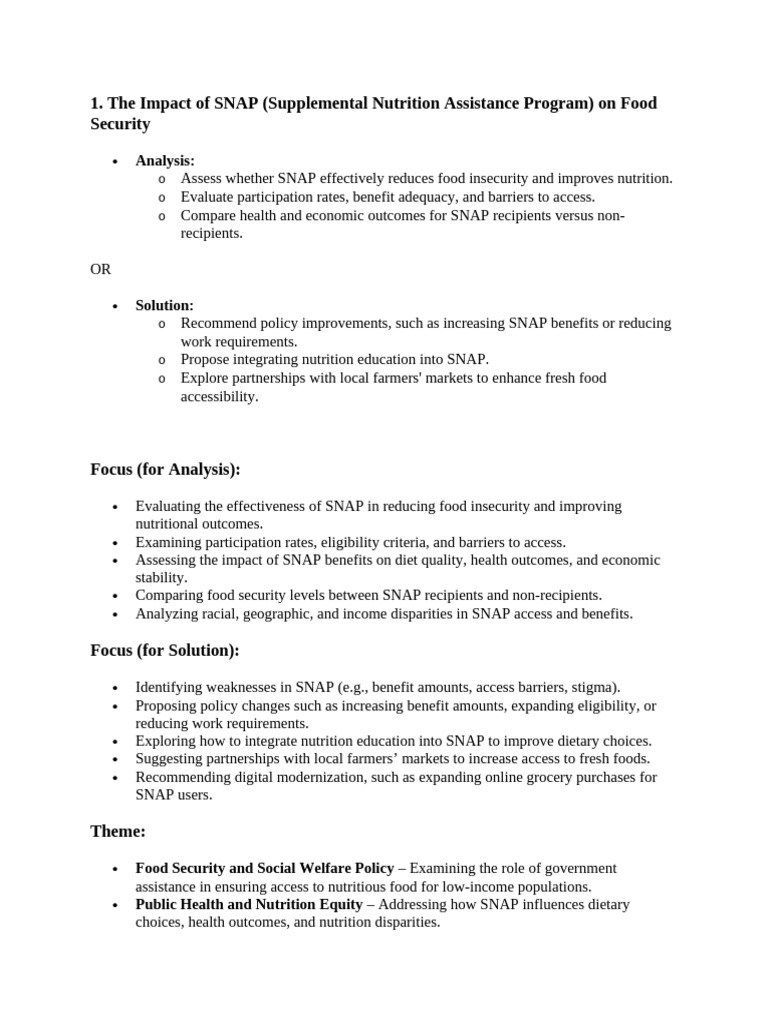 Policy Paper Ideas | PDF