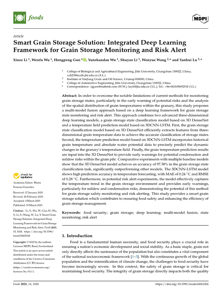 Smart Grain Storage Monitoring System | PDF | Support Vector Machine ...