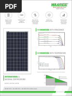 Waaree Data Sheet | PDF | Solar Cell | Solar Power
