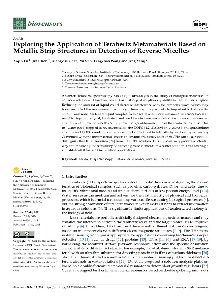 Exploring The Application of Terahertz Metamaterials Based On | PDF ...