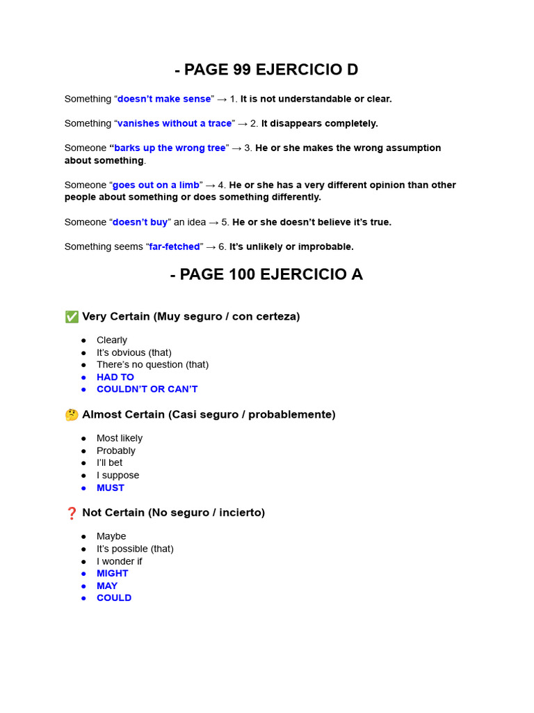 Guia de Estudio SUMMIT 1 UNIT 9 | PDF | Lingüística | Sintaxis