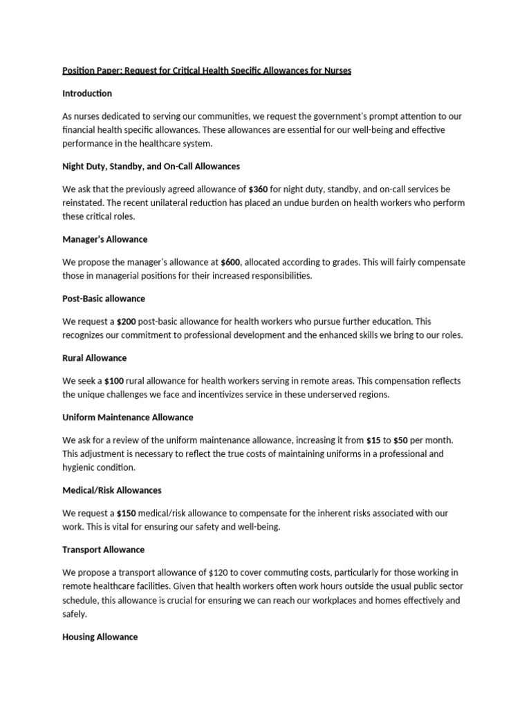 Position Paper 26 May 2024 - WPS Office | PDF | Health Professional ...
