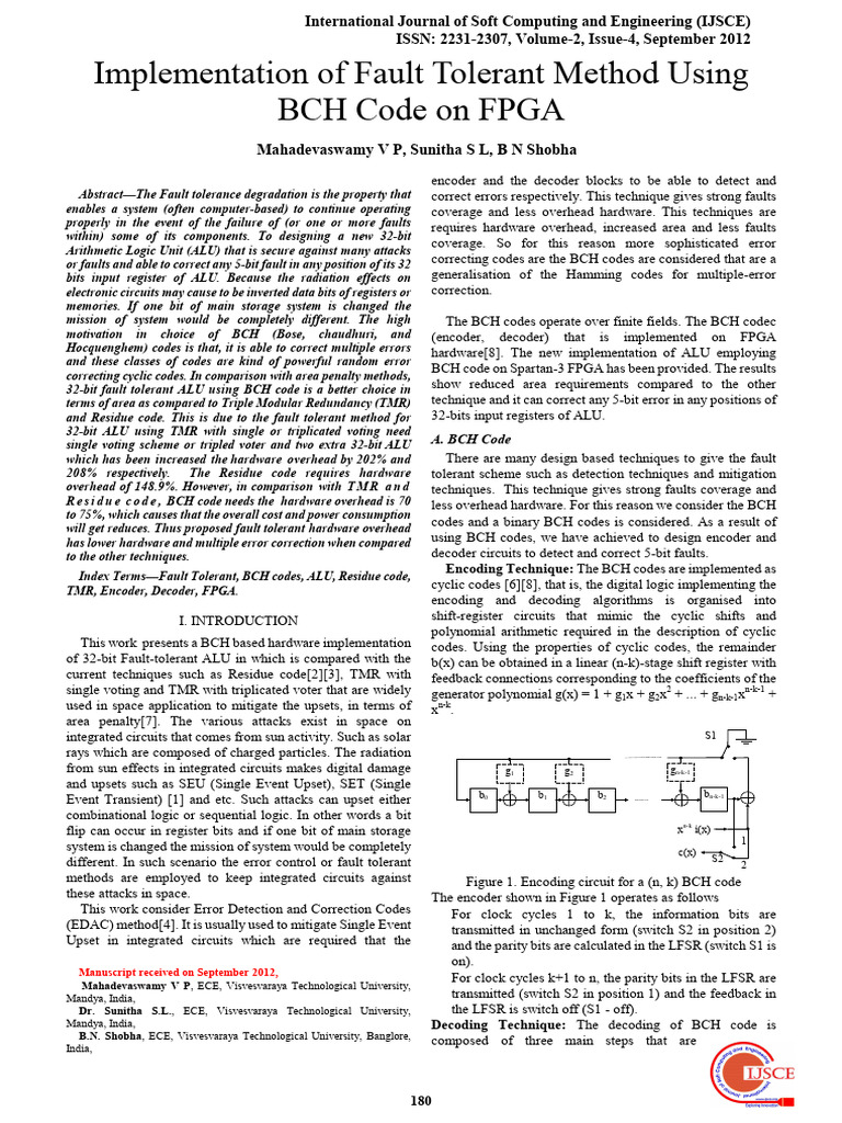 02 - Implementation of Fault Tolerant Method Using | PDF | Fault ...