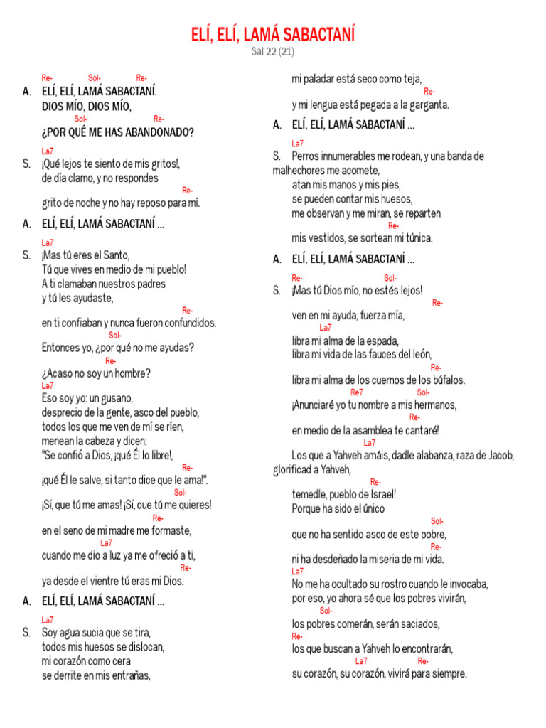Elí, Elí, Lamá Sabactaní | PDF