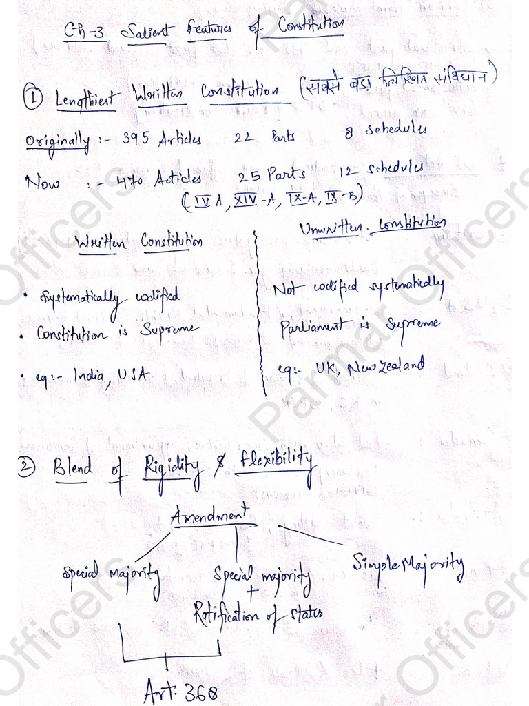 Salient Features of Constitution - 2 | PDF
