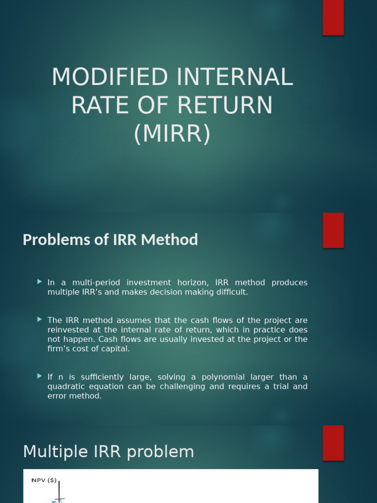 Lecture 3 DCF Irr and Mirr | PDF