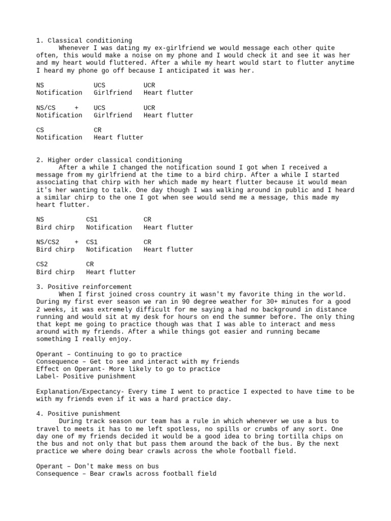 Classical and Operant Conditioning Assignment | PDF | Classical Conditioning | Behaviorism