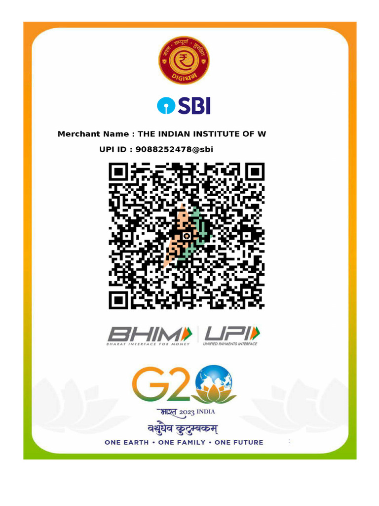 IIW-India QR Code 9088252478@sbi | PDF