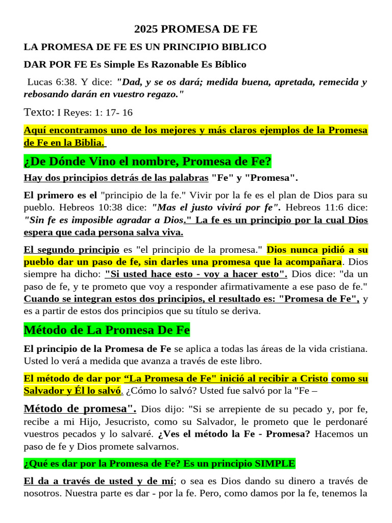 2025 Promesa de Fe | PDF | Elijah | Dios