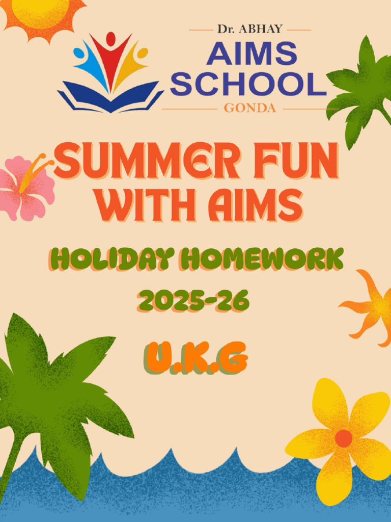 U.K.G Aims Inter College Holiday Homework | PDF