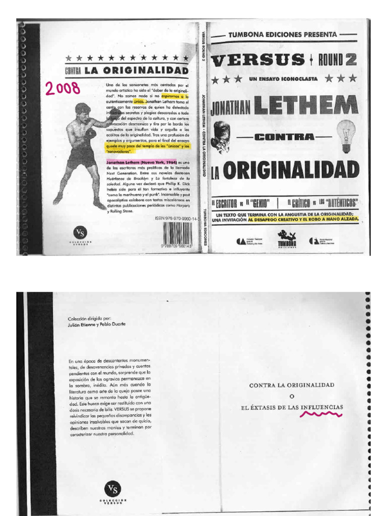 Jonathan Lethem Contra La Originalidad EDITADO | PDF